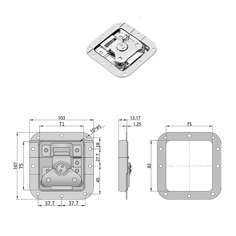 Steel butterfly latch lock, with chrome plated, 6101108K3 - ZMKA ...